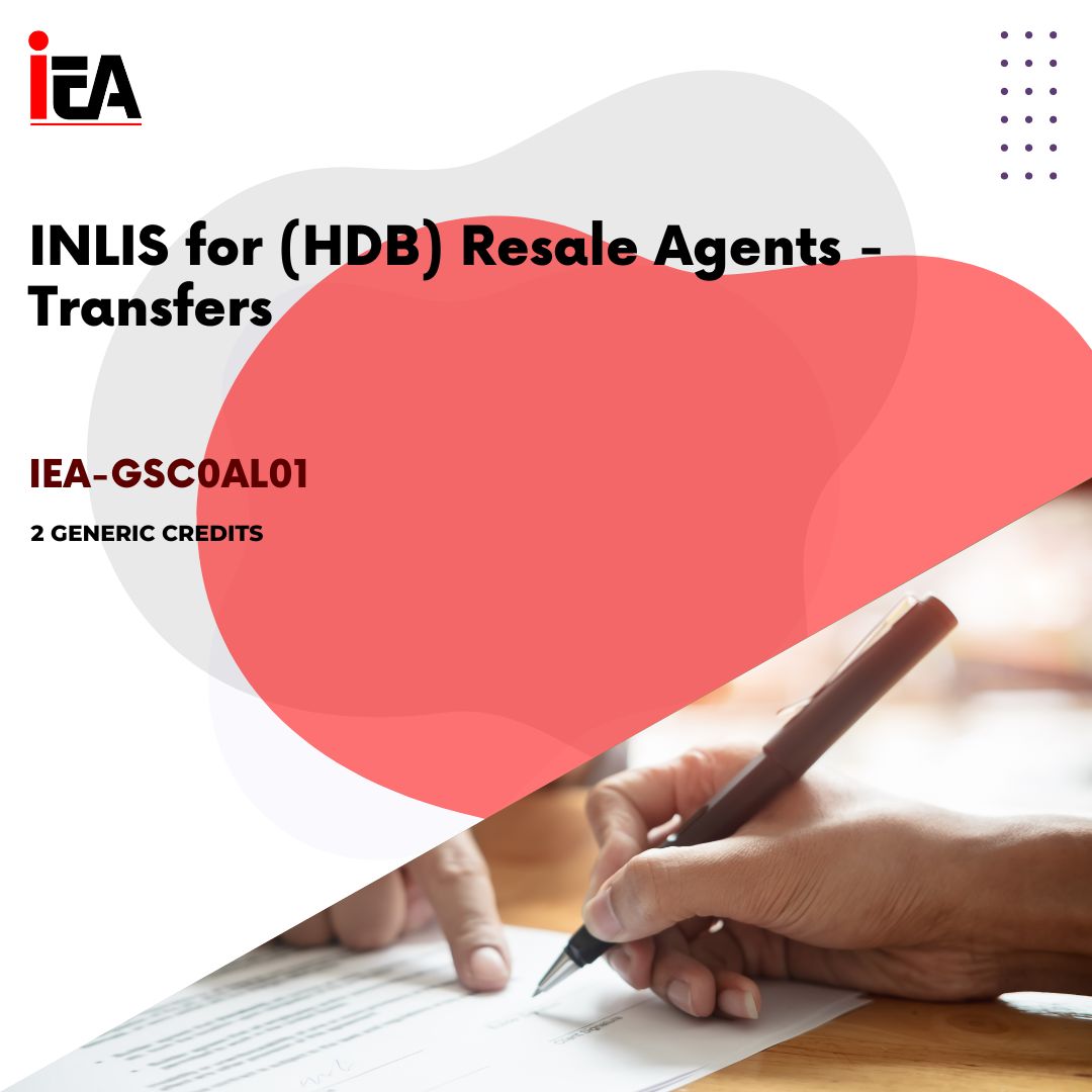 IEA | Arthur Lee – INLIS for (HDB) Resale Agents – Transfers